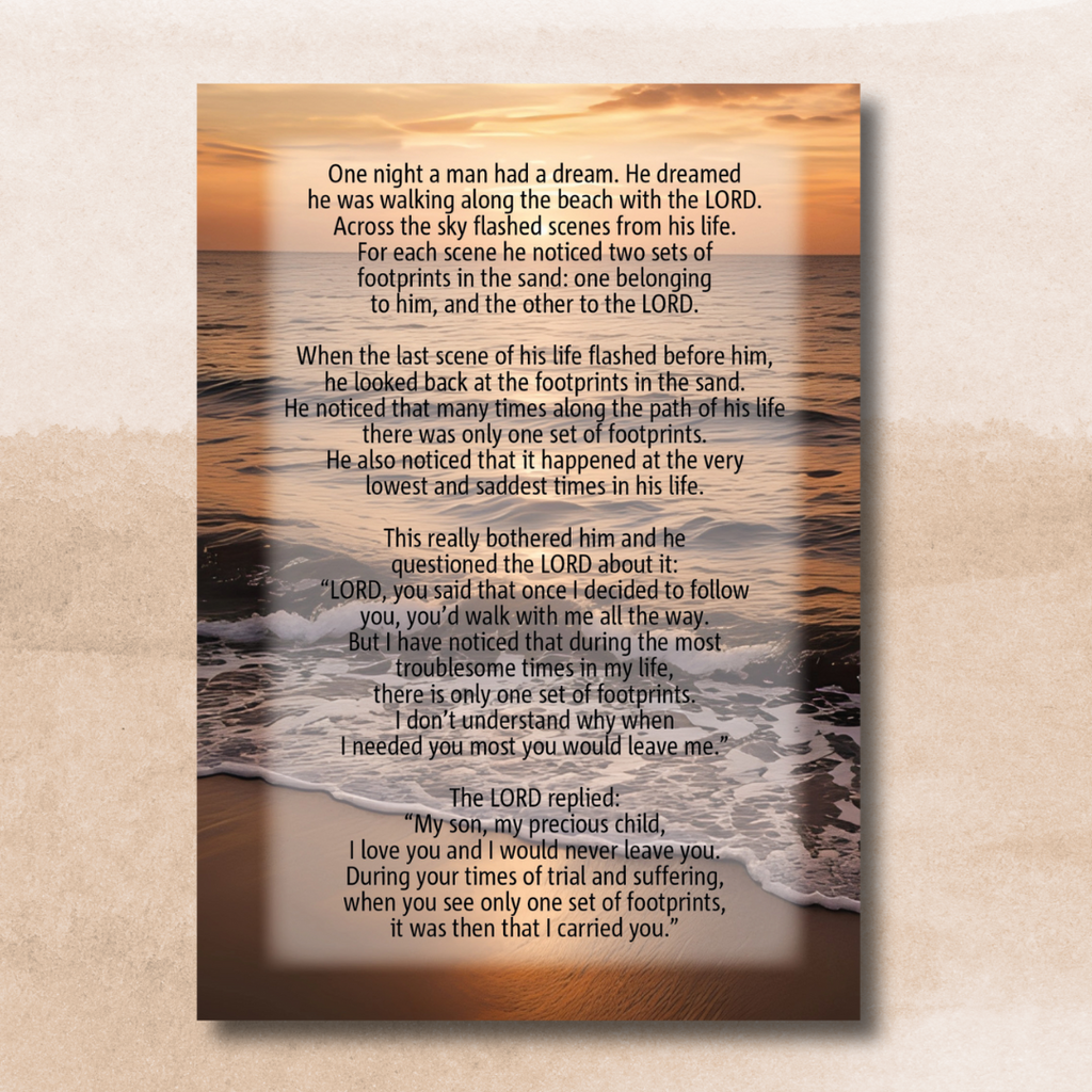 Everyday Card - Footprints and Psalm 23 (Pack of 6, 3 of each design ...